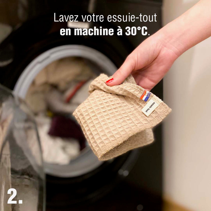 Essuie-tout lavable lavable et réutilisable - lot de 4