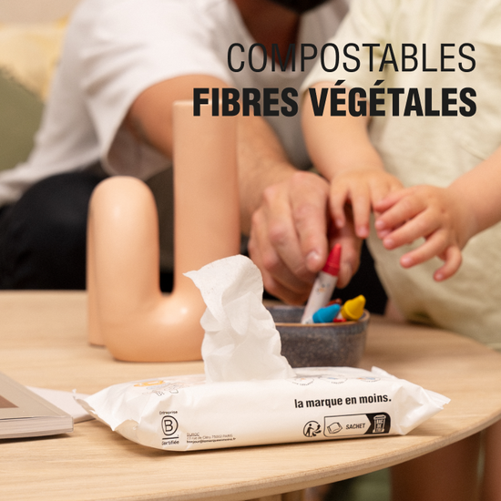Lingettes nettoyantes bébé hypoallergéniques certifiées cosmos natural